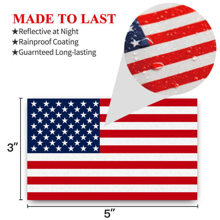 American Flag Car Decal (2 Forward & 2 Reversed) - Anley Flags