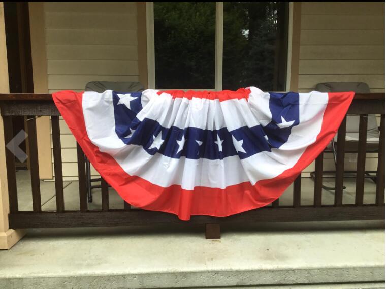 US Pleated Fan Flag 1.5x3 Foot & 3x6 Foot - Anley Flags
