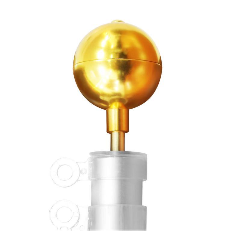 3" Flagpole Ball Topper Ornament (Gold) - Anley Flags