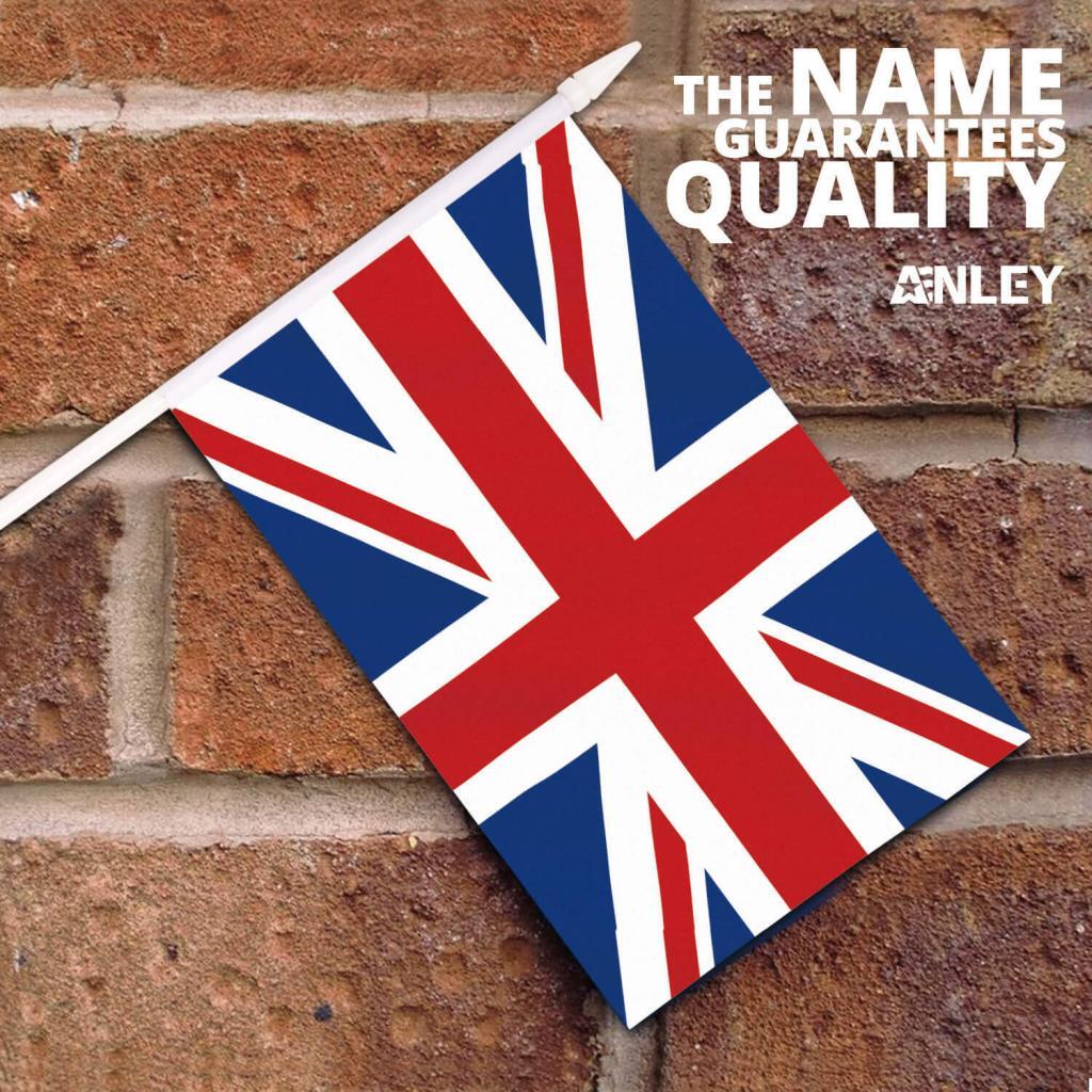 United Kingdom Stick Flags 5x8 Inch (Pack of 12) - Anley Flags