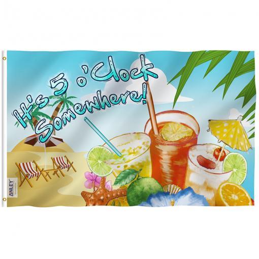 Fly Breeze 3x5 Foot It’s 5 o’Clock Somewhere Flag - Anley Flags