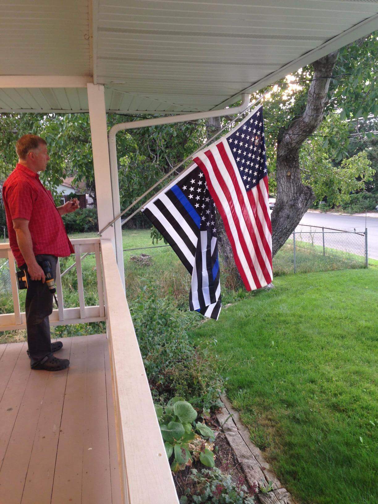 Fly Breeze 3x5 foot Thin Blue Line USA Flag - Anley Flags