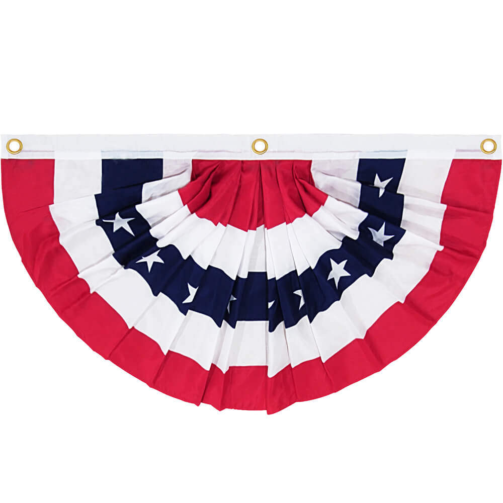 Us Pleated Fan Flag 1 5x3 Foot And 3x6 Foot Anley Flags