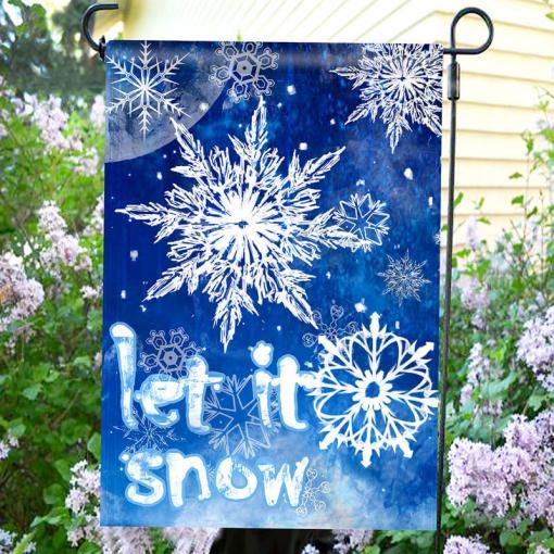 Let It Snow Decorative Garden Flag 18 x 12.5 Inch - Anley Flags