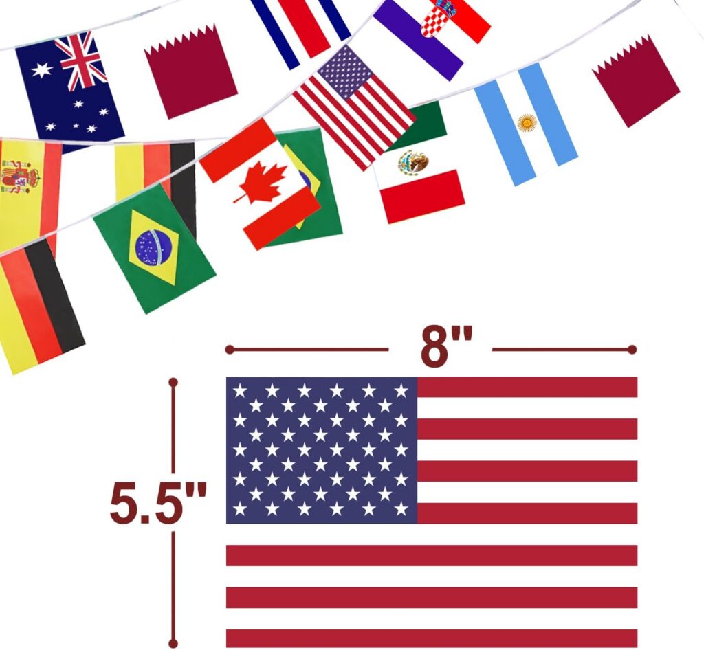 2026 World Cup 48 Countries String Flag - Anley Flags