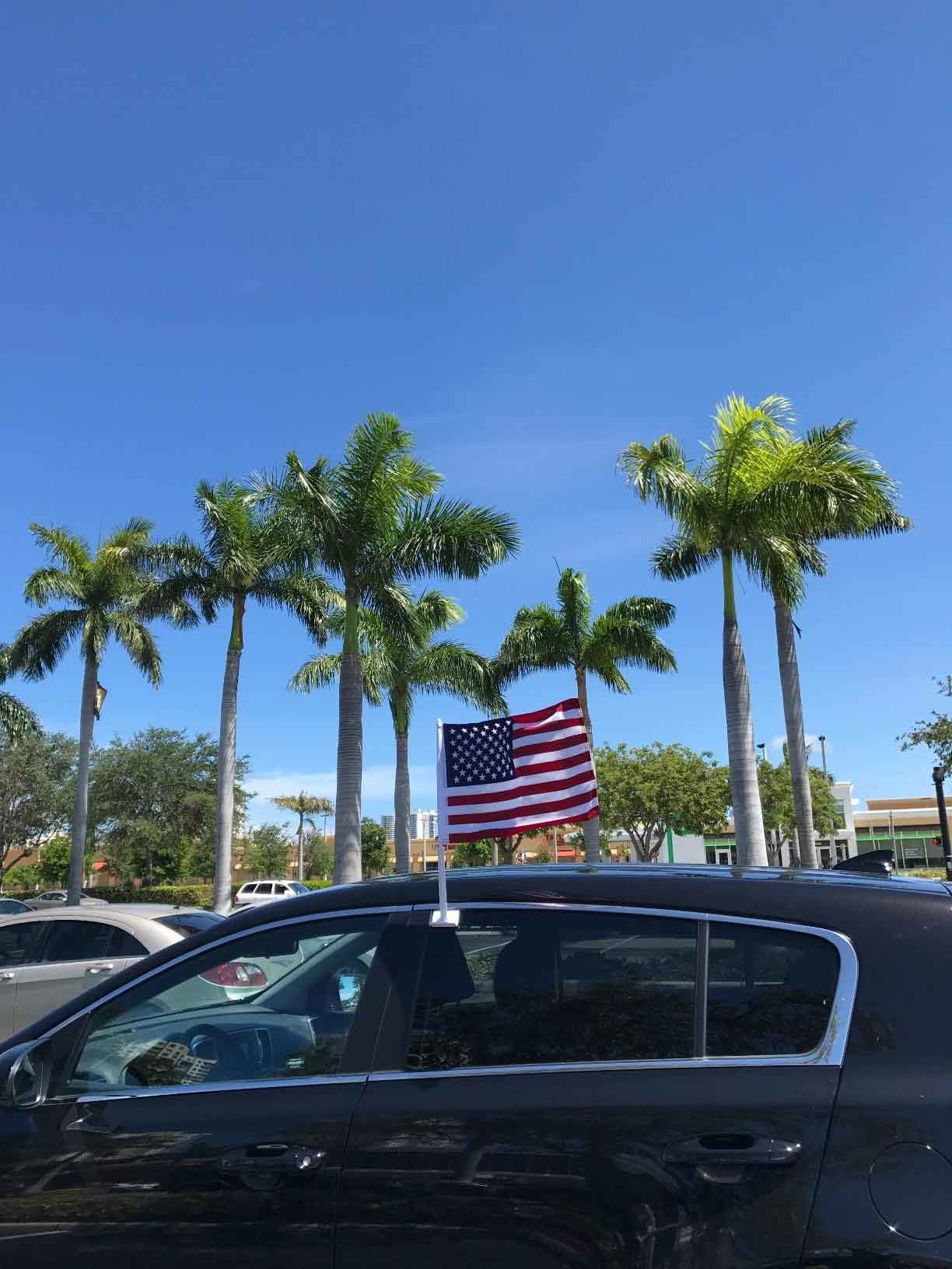 American Car Window Flags (2 Pack) - 17" x 11" - Anley Flags