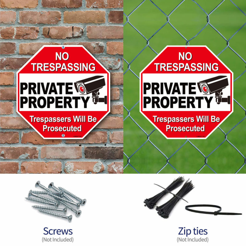 Private Property Aluminum Warning Sign - Anley Flags