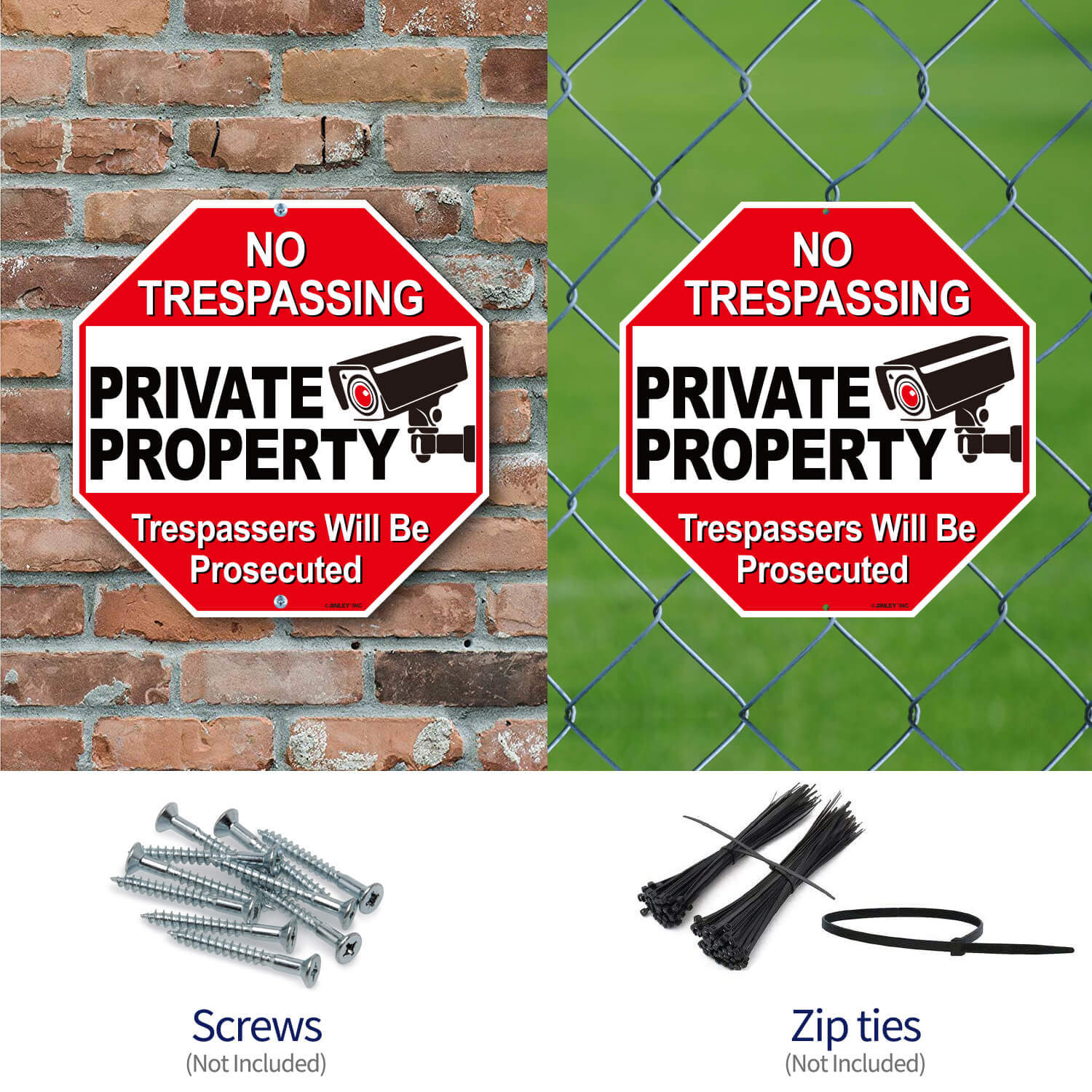 Private Property Aluminum Warning Sign - Anley Flags
