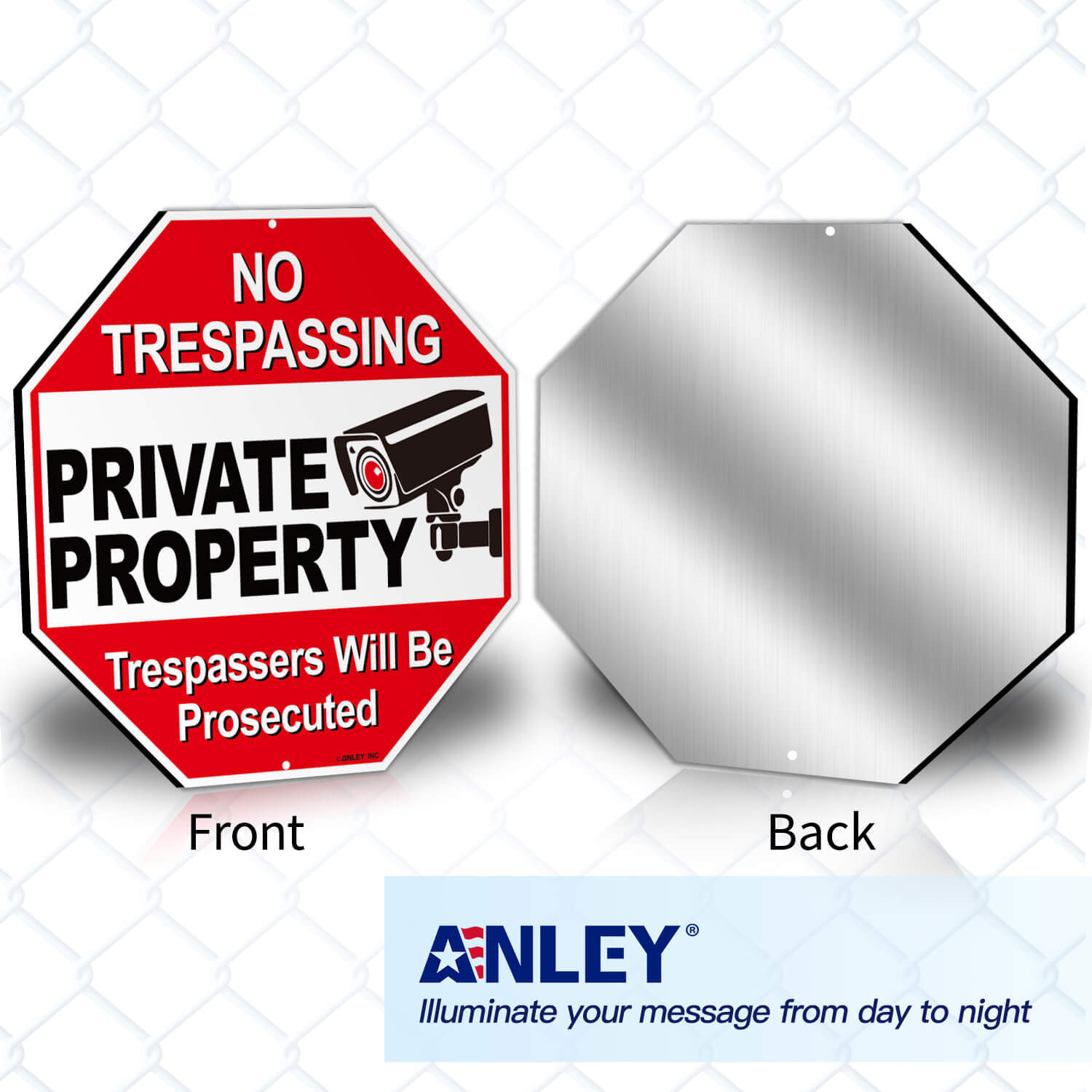 Private Property Aluminum Warning Sign - Anley Flags