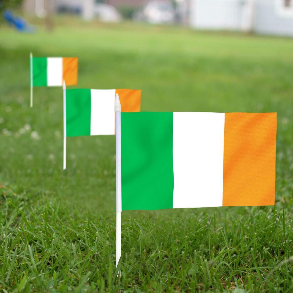 Ireland Stick Flags 5x8 Inch (Pack of 12) - Anley Flags