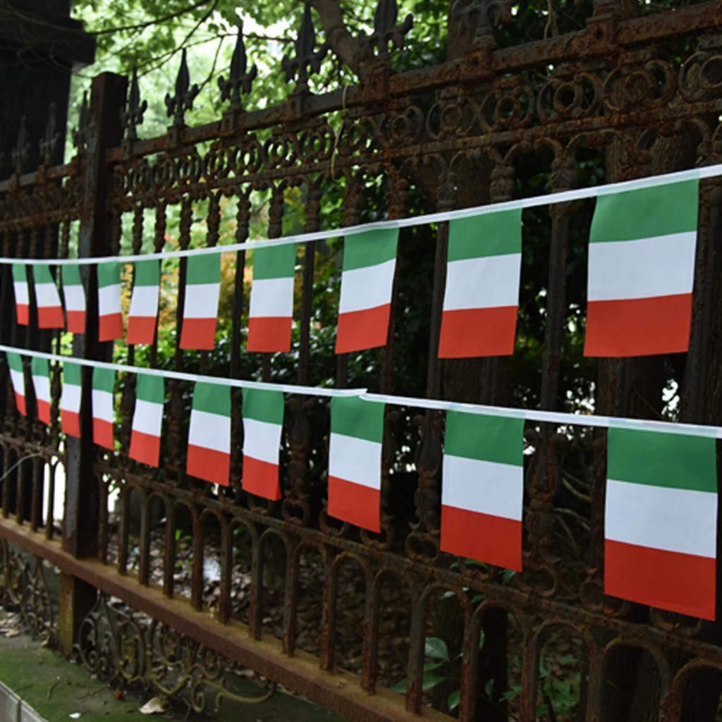 Italy String Flags Pennant Banners 33 Feet 38 Flags (5.5x8 Inch)
