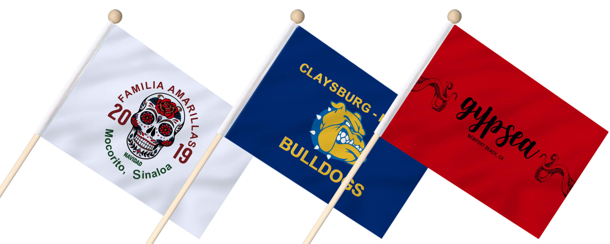 Custom Mini Flag - Personalized Handheld Stick Flag - Anley Flags