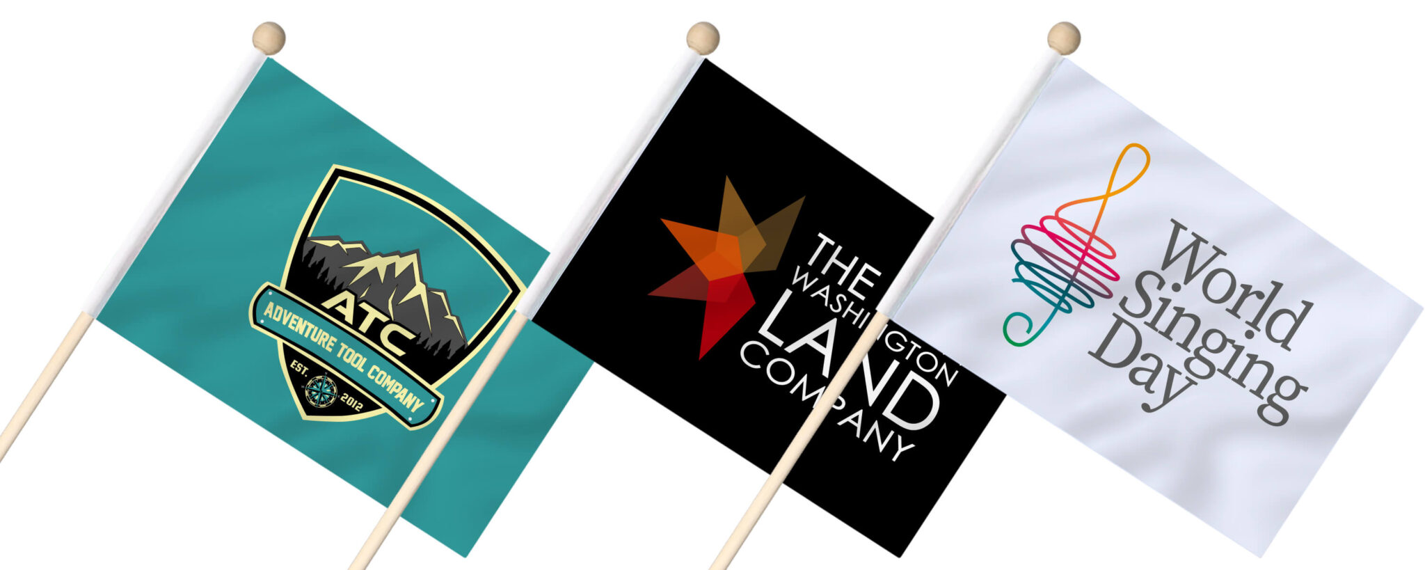 Custom Mini Flag - Personalized Handheld Stick Flag - Anley Flags