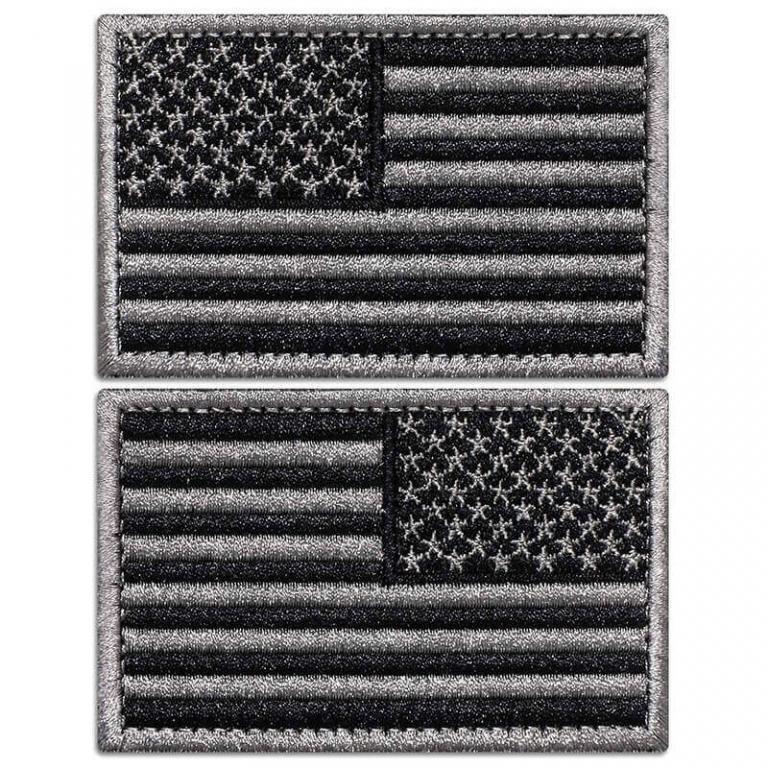Tactical USA Flag (Black) Embroidered Patches (2 Pack) - 2"x 3" - Anley ...