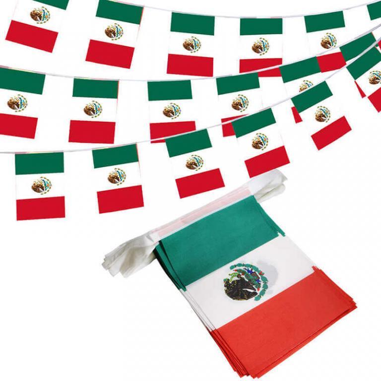 Mexico String Flags Pennant Banners 33 Feet 38 Flags (5.5x8 Inch ...