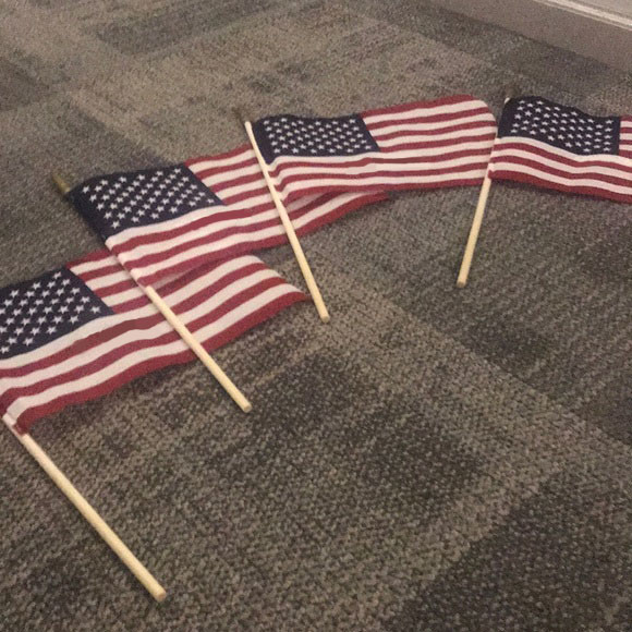 America Gravemarker Wooden Stick Flags 12Pcs - Anley Flags