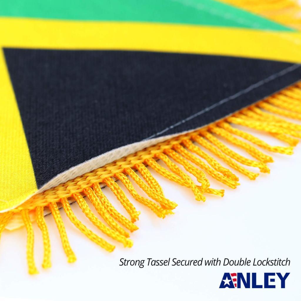 Jamaica Fringy Window Hanging Flag 4x6 Inch - Anley Flags