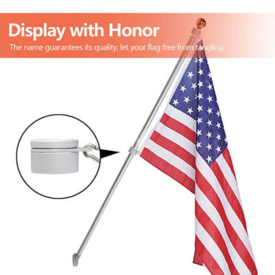 Aluminum Flagpole Mounting Rings with Clips (Set of 2) - Anley Flags