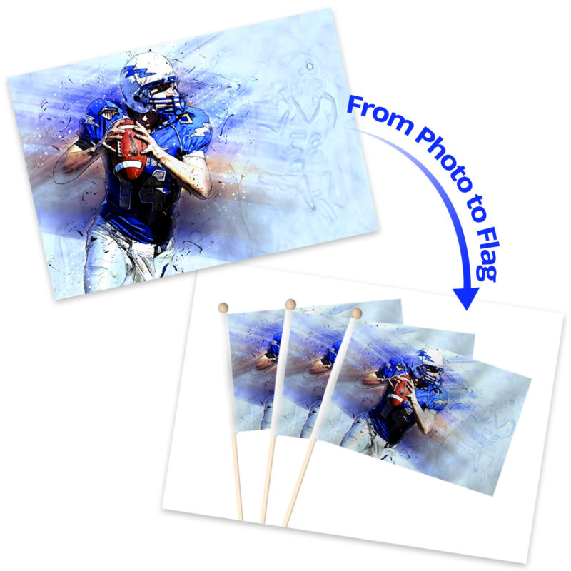 Custom Mini Flag - Personalized Handheld Stick Flag - Anley Flags