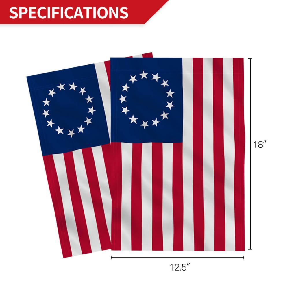 USA Betsy Ross Garden Flag 18 x 12.5 Inch - Anley Flags