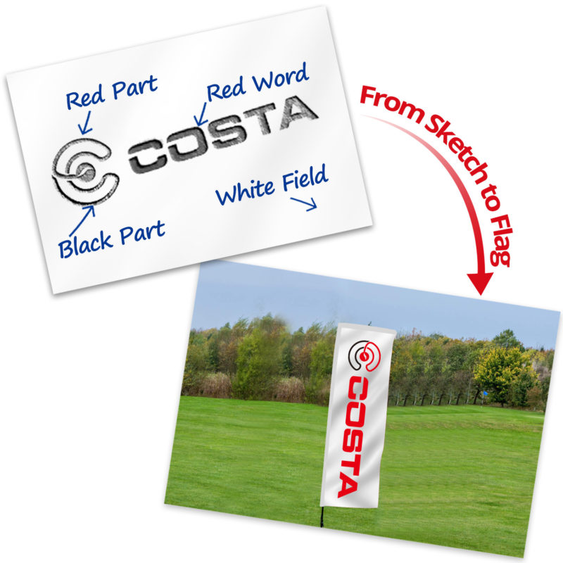 Custom Rectangle Feather Flag | Free Shipping in USA - Anley Flags