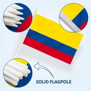 Colombia Stick Flags 5x8 inch (Pack of 12) - Anley Flags