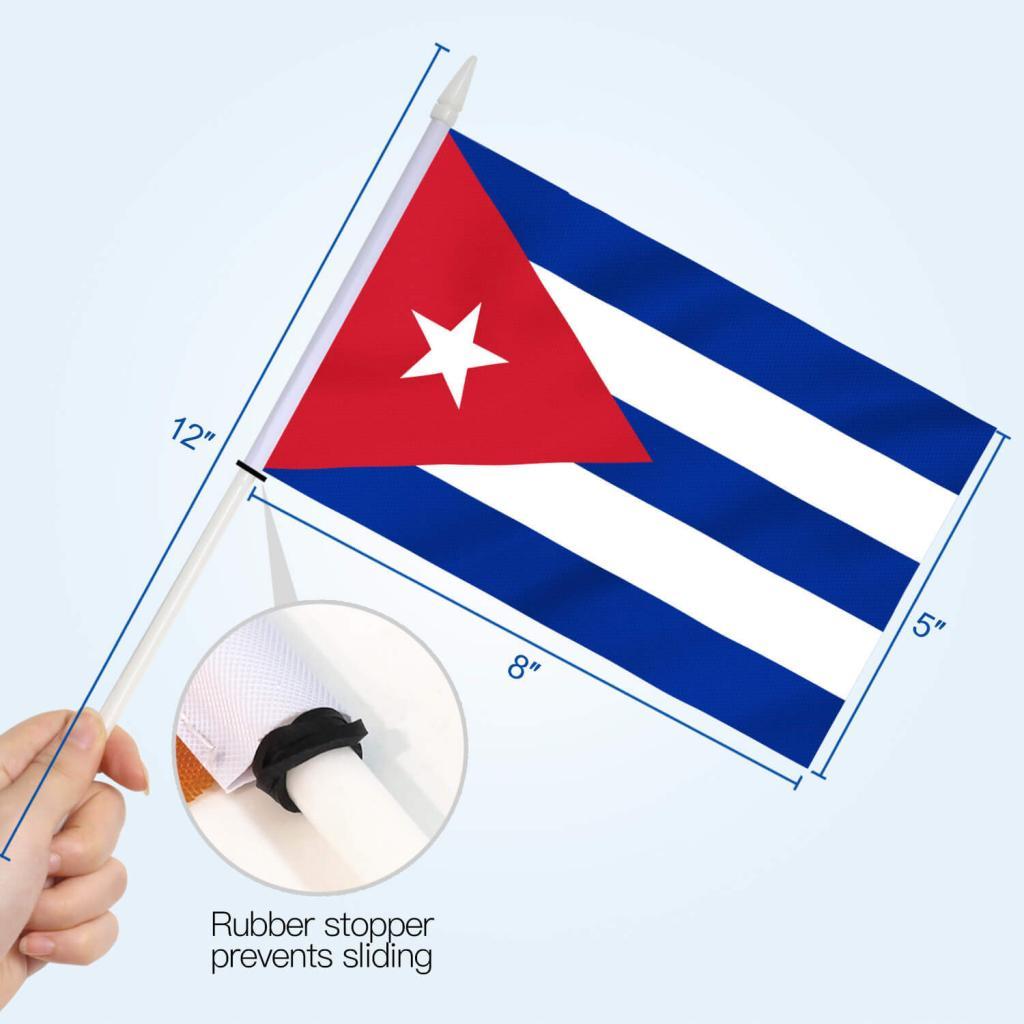 Cuba Stick Flags 5x8 Inch (pack of 12) - Anley Flags