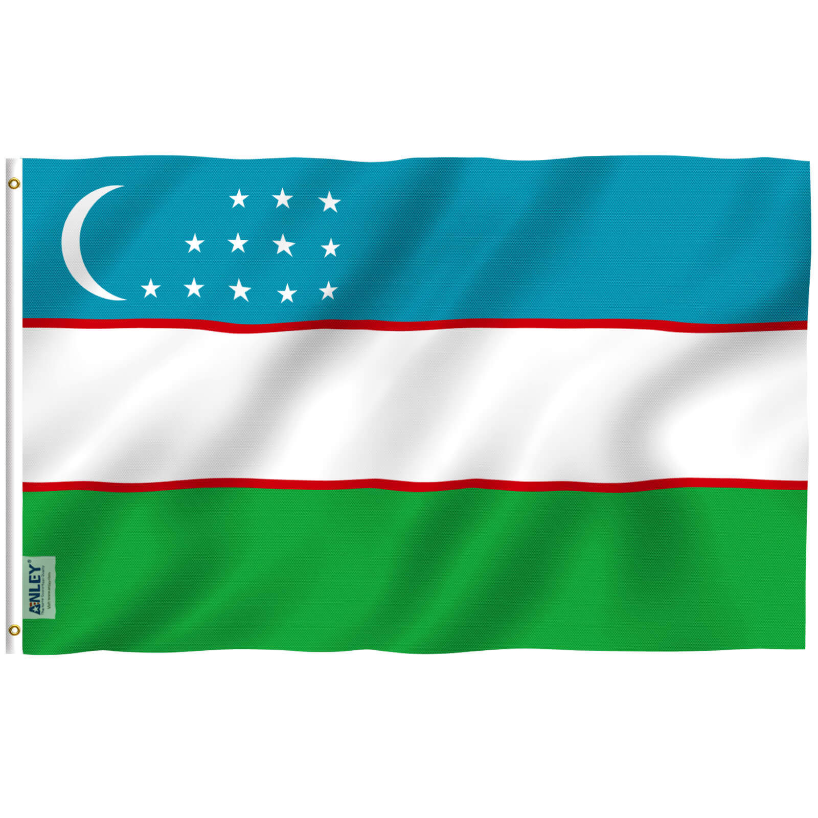 Fly Breeze Uzbekistan Flag 3x5 Foot - Anley Flags