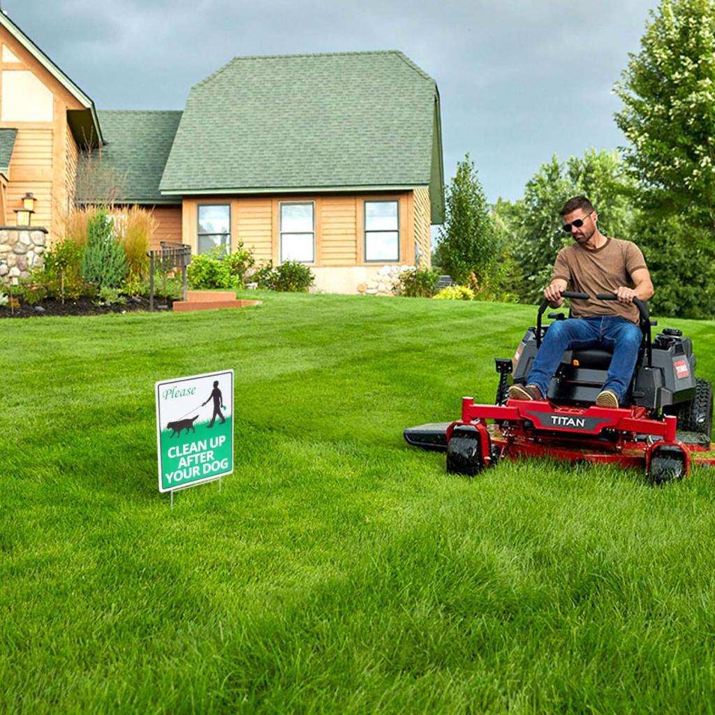 Clean Up After Your Dog Yard Sign 12x19 Inch - Anley Flags
