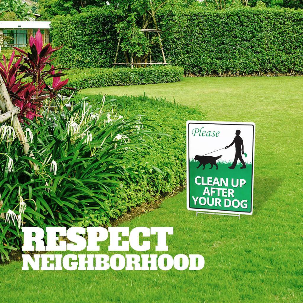 Clean Up After Your Dog Yard Sign 12x19 Inch - Anley Flags