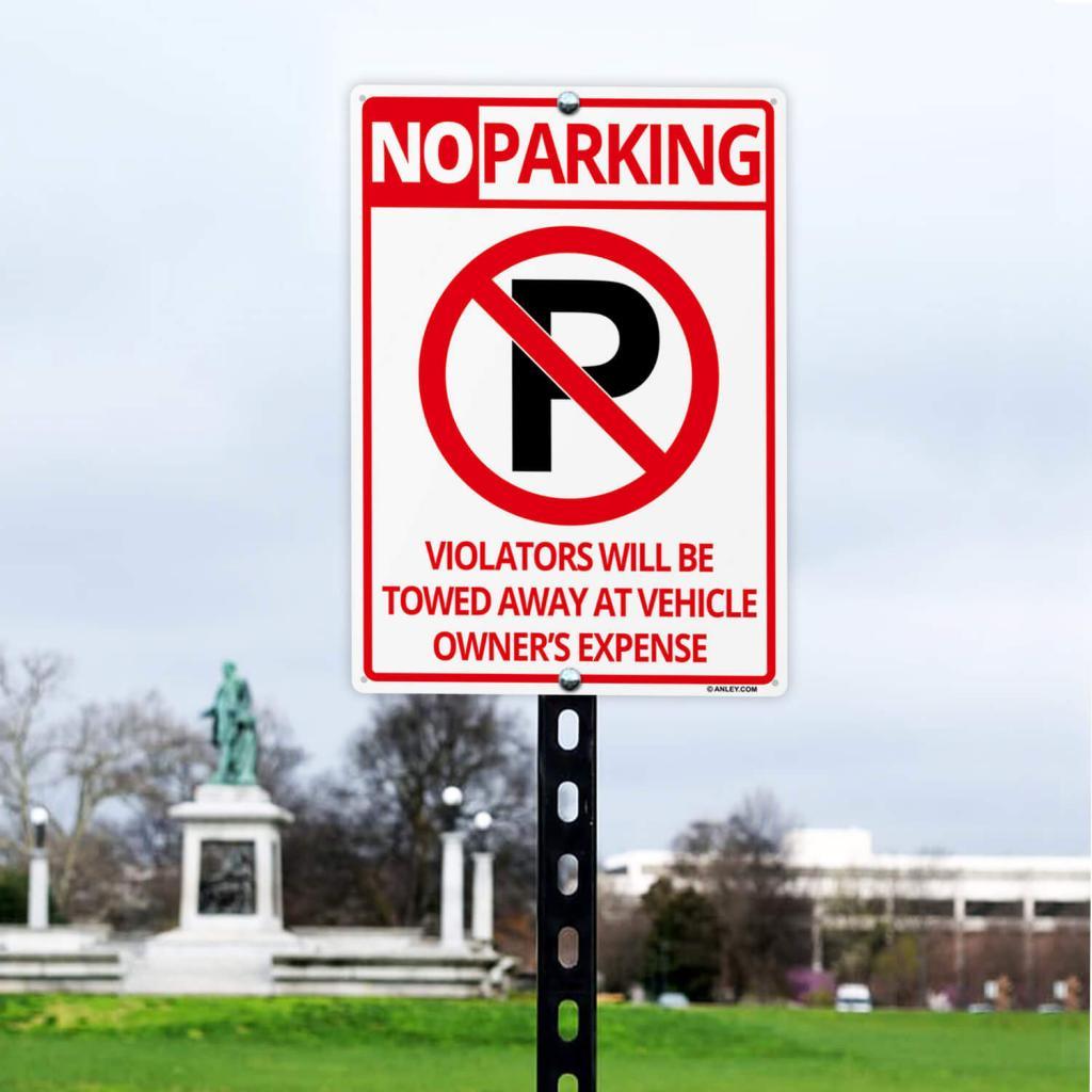 No Parking Sign 14X10 Inch - Anley Flags