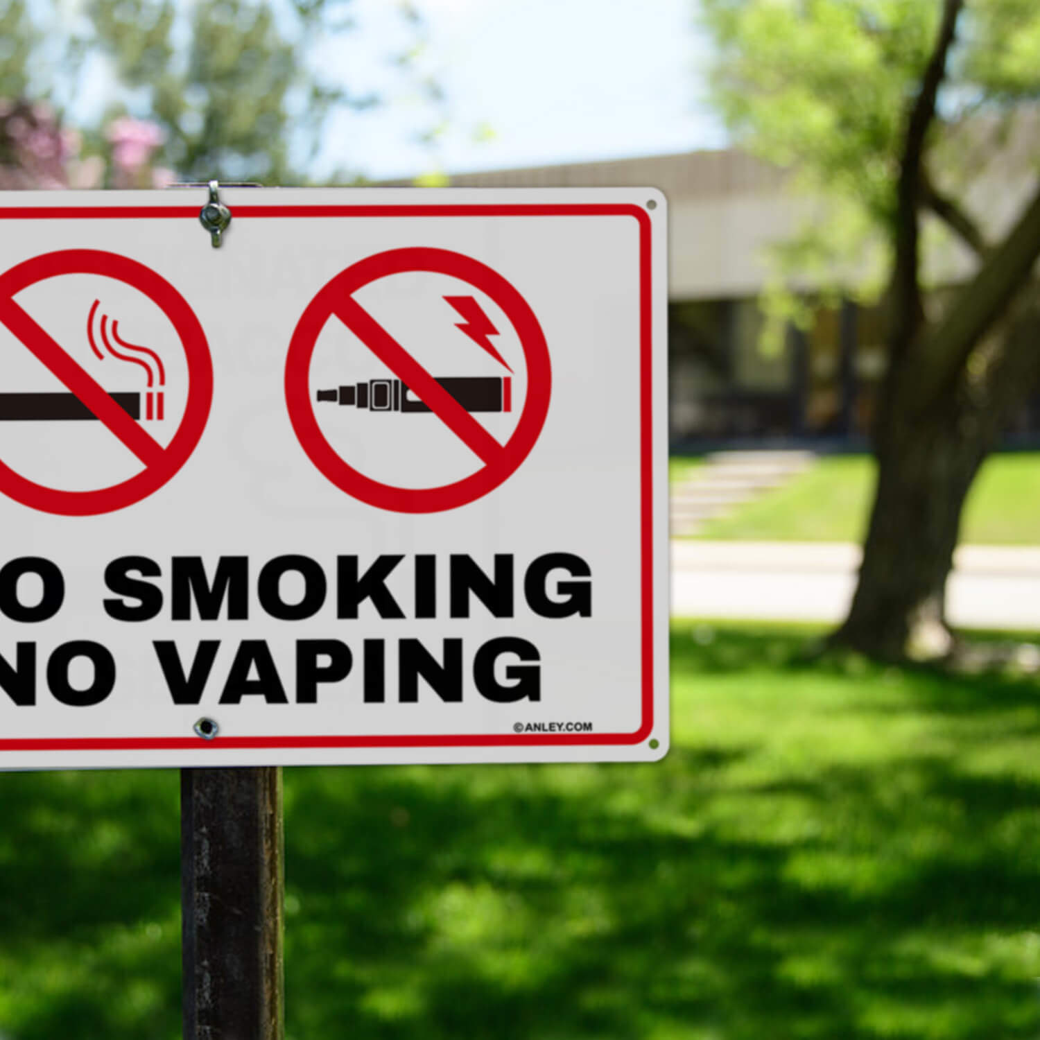 No Smoking No Vaping Sign 7X10 Inch - Anley Flags