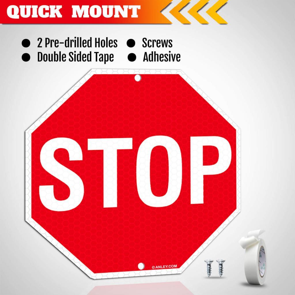 Stop Sign 12X12 Inch - Anley Flags