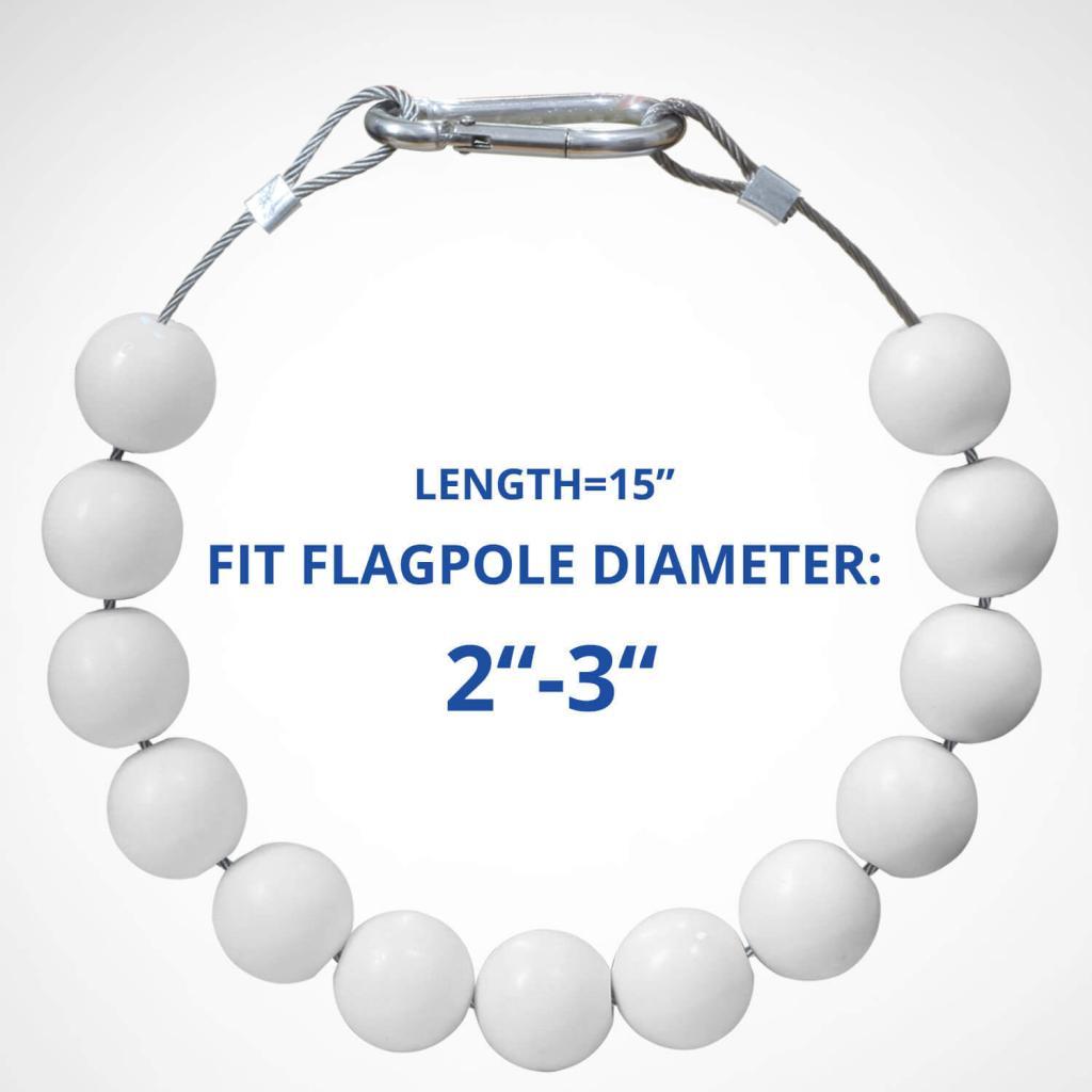 Beaded Flag Retainer Ring for 2''- 3'' Halyard Pole - Anley Flags