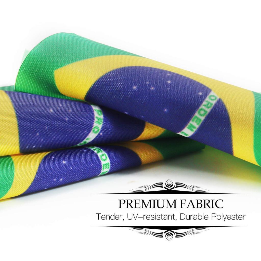 Brazil Deluxe Desk Flag Set - 6 x 4 Inch - Anley Flags