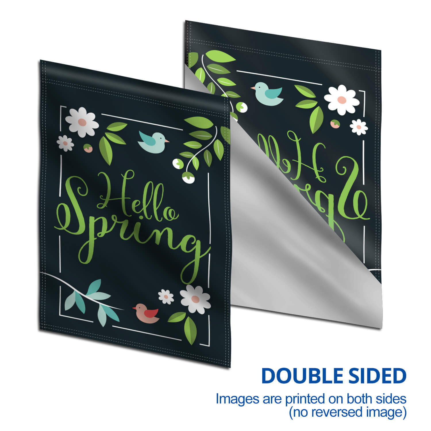 Hello Spring Decorative Garden Flags - 18 x 12.5 Inch - Anley Flags