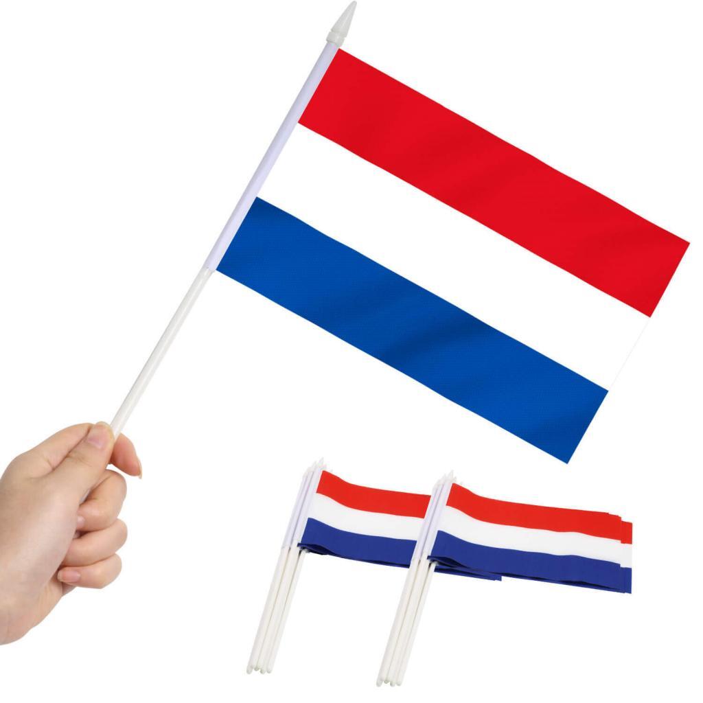 Netherlands Stick Flags 5x8 inch (Pack of 12) - Anley Flags