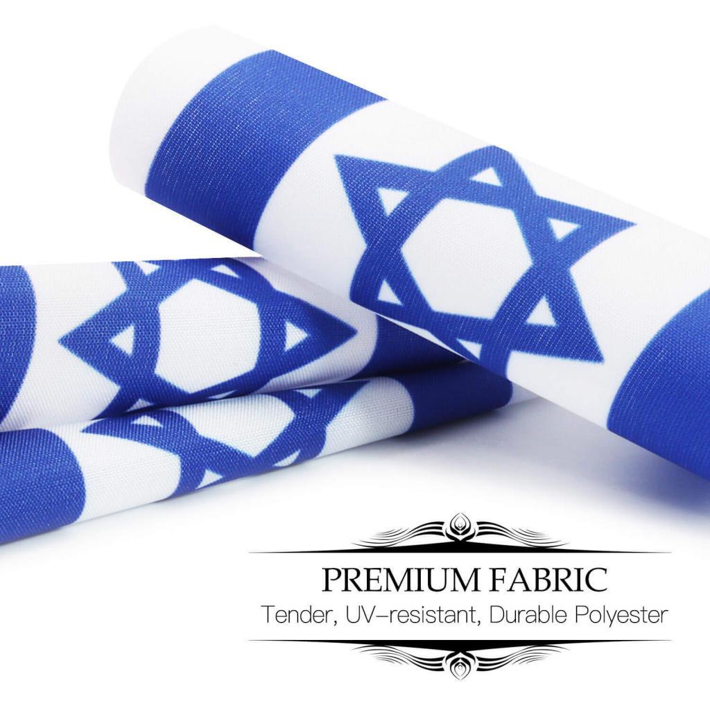Israel Deluxe Desk Flag Set - 6 x 4 Inch - Anley Flags