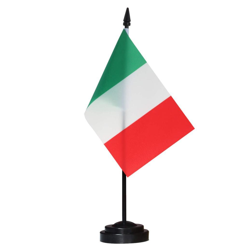 Italy Deluxe Desk Flag Set - 6 x 4 Inch - Anley Flags