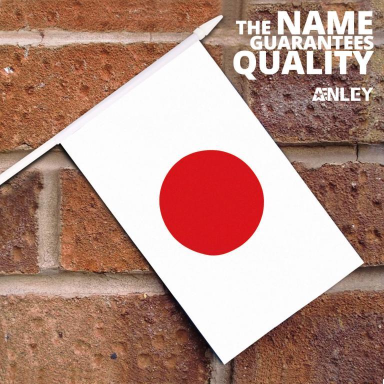 Japan Stick Flags 5x8 inch (Pack of 12) - Anley Flags