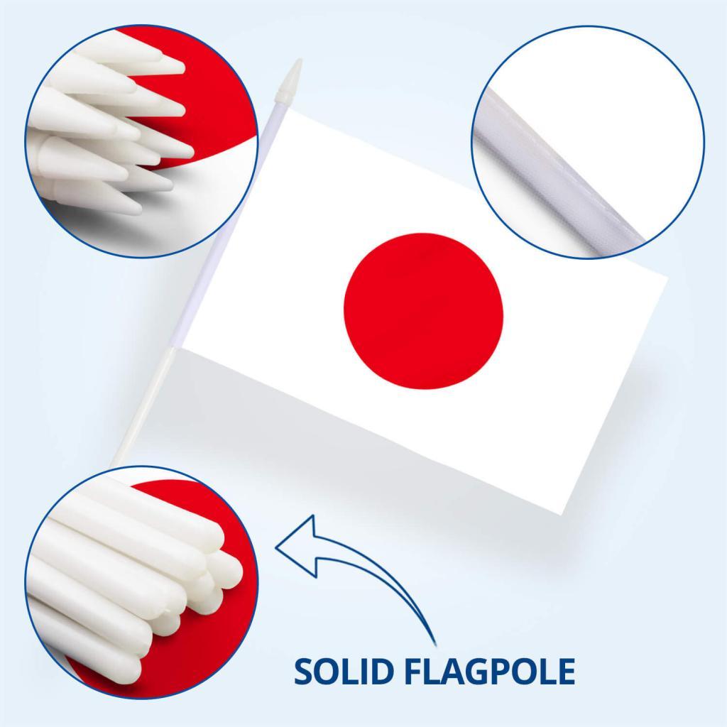 Japan Stick Flags 5x8 inch (Pack of 12) - Anley Flags