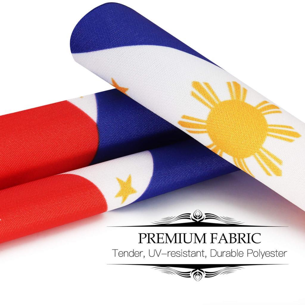 Philippines Deluxe Desk Flag Set - 6 x 4 Inch - Anley Flags