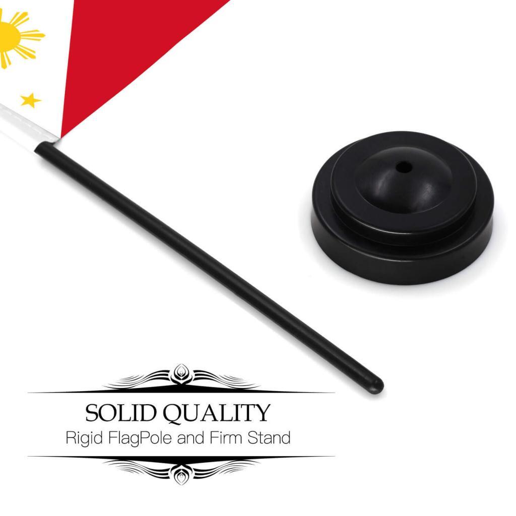Philippines Deluxe Desk Flag Set - 6 x 4 Inch - Anley Flags