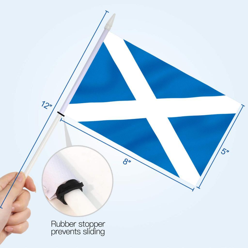 Scotland Stick Flags 5x8 inch (Pack of 12) - Anley Flags