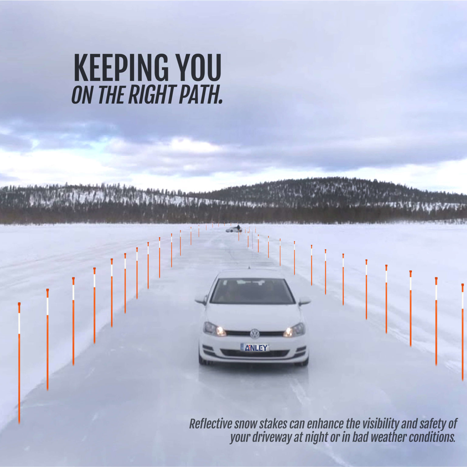 20 Pack 48" Reflective Driveway Markers - Anley Flags