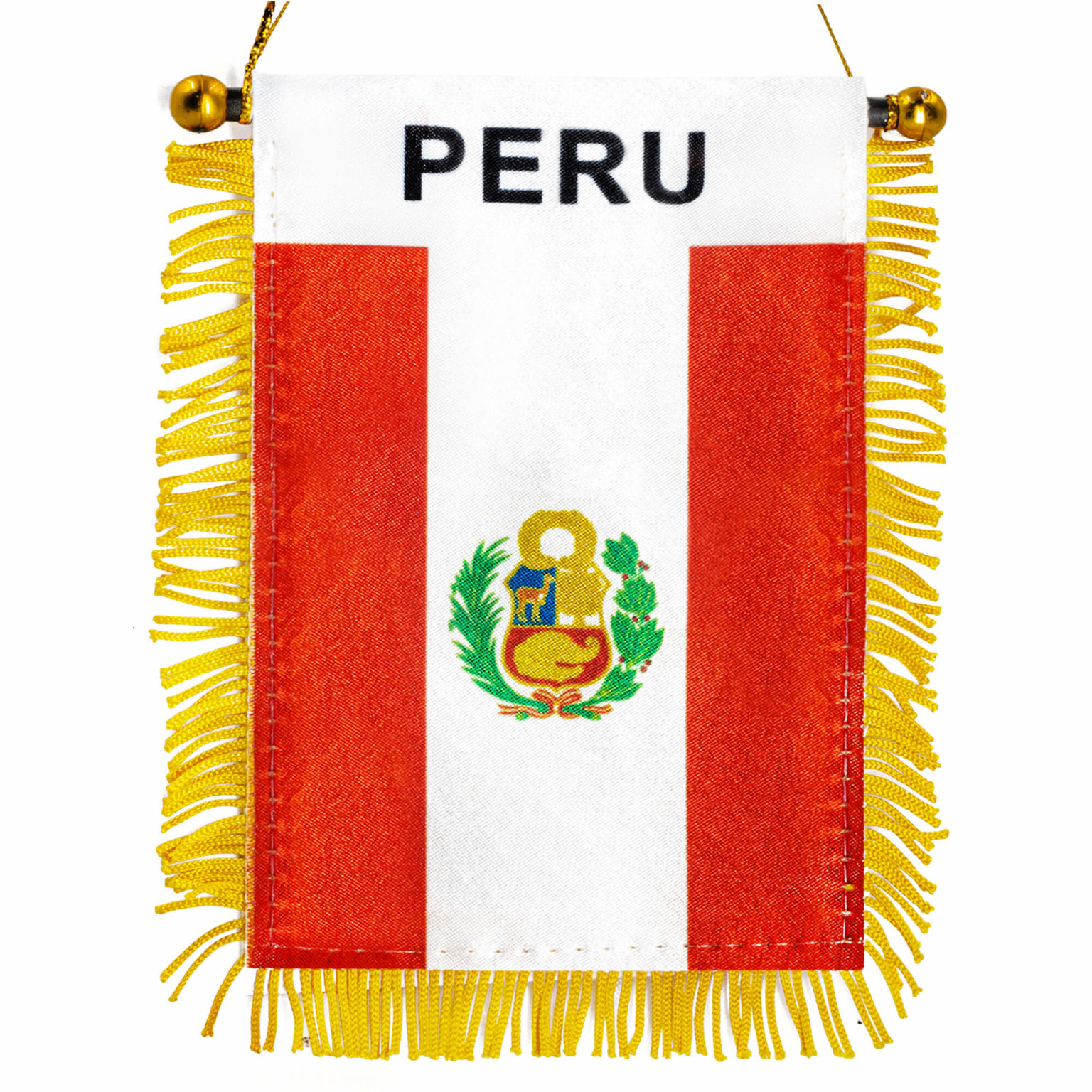 Peru Fringy Window Hanging Flag 4 X 6 Inch - Anley Flags