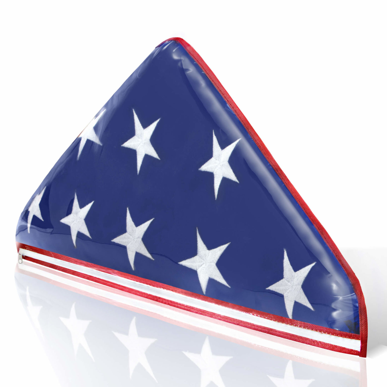 Vinyl Memorial Flag Display Bag with Zipper - Anley Flags