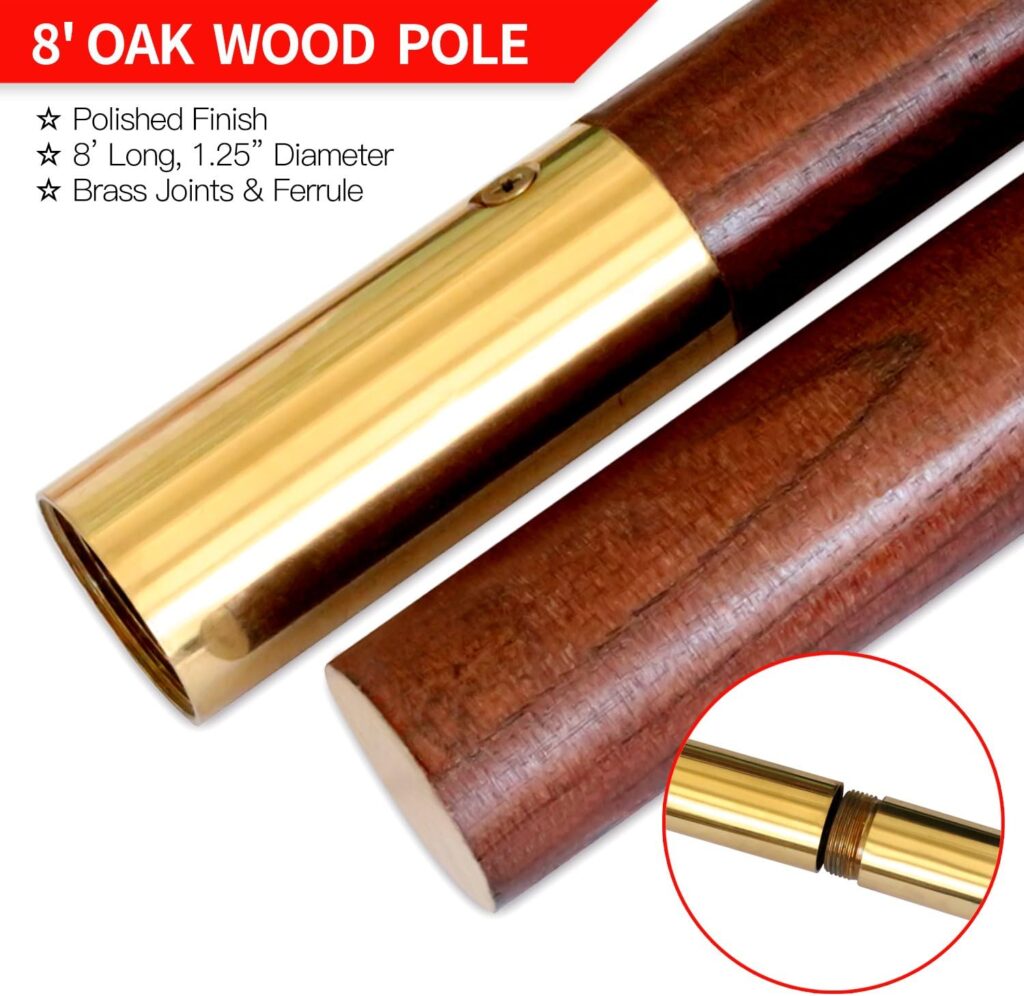 8 Ft Presidential Deluxe Indoor USA Flag Pole Set - Anley Flags