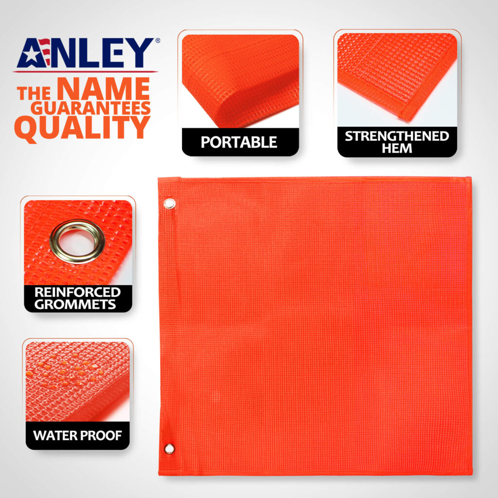 18x18 Inch Orange Warning Sign & Safety Flags for Truck, Trailer, Car ...