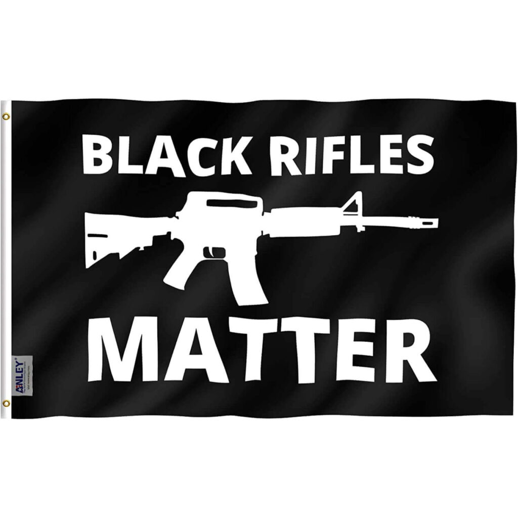 Fly Breeze 3x5 Foot Black Rifles Matter Flag - Anley Flags